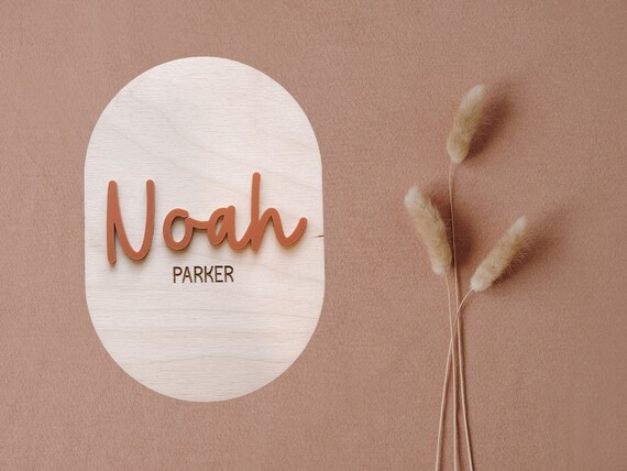 Personalized Boho Baby Name Sign Wooden Hospital Name Sign - Etsy