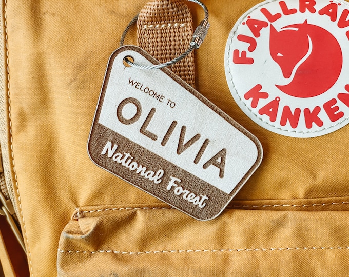 Wood Name Tag, Personalized Name Tag for Backpacks, Pet Id Collar Tags ...