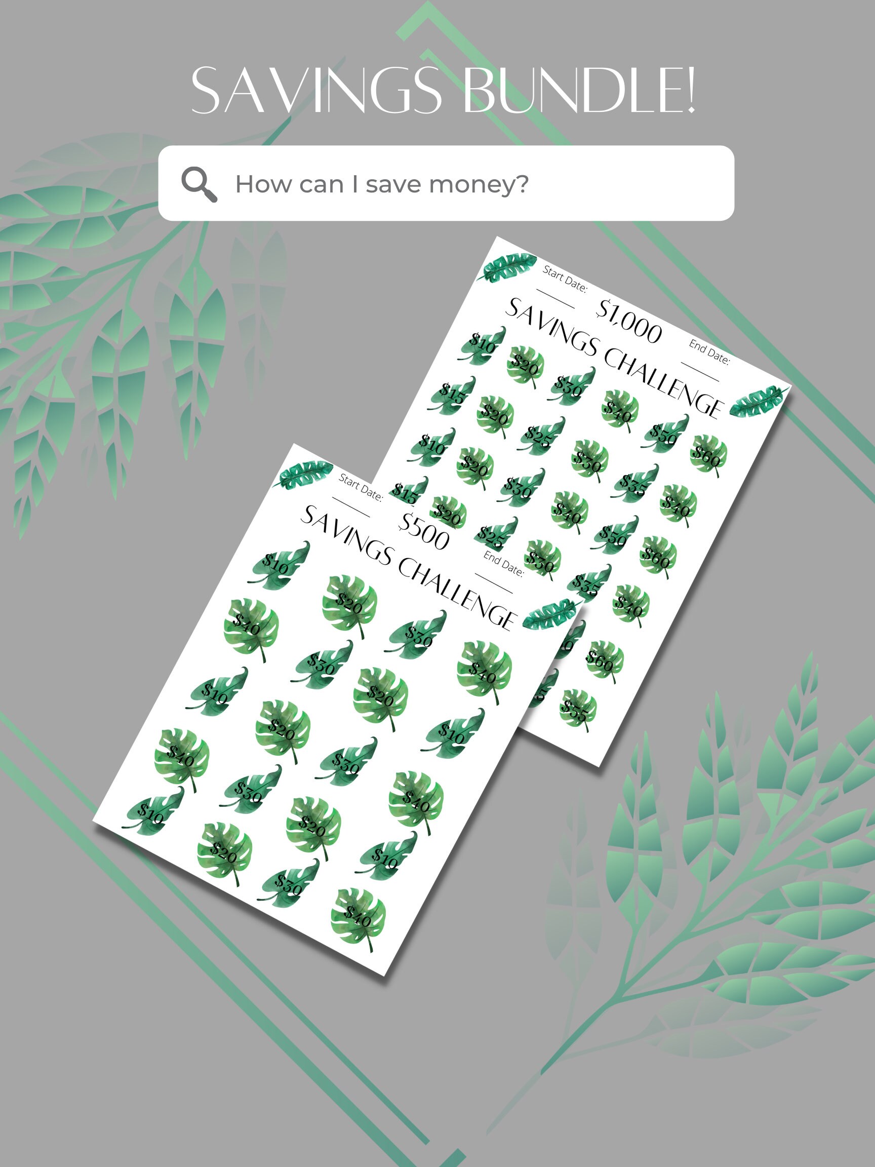 SAVINGS CHALLENGE BUNDLE!!! - Etsy