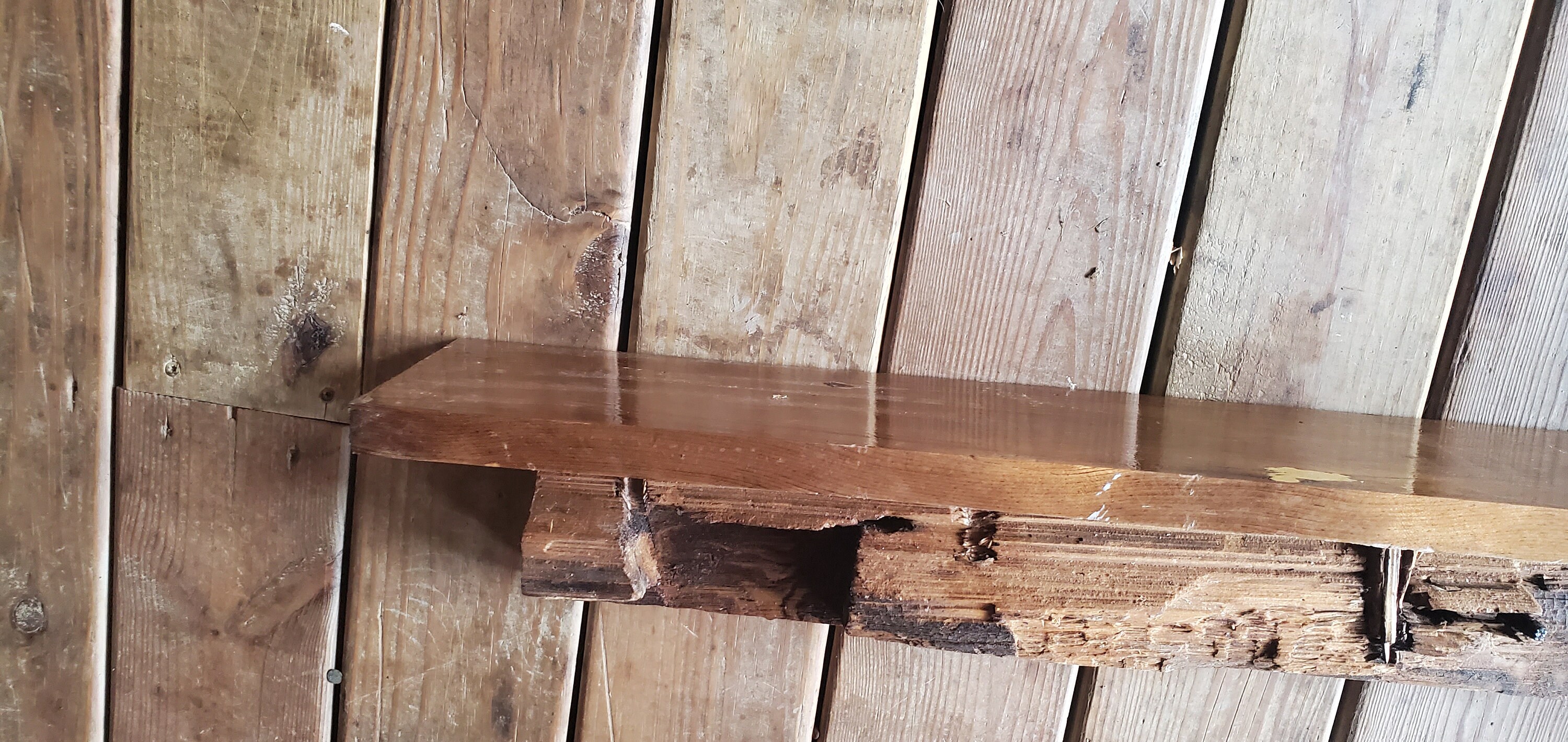 Unique Hand Hewn Barn Beam Shelf From Driftwood - Etsy