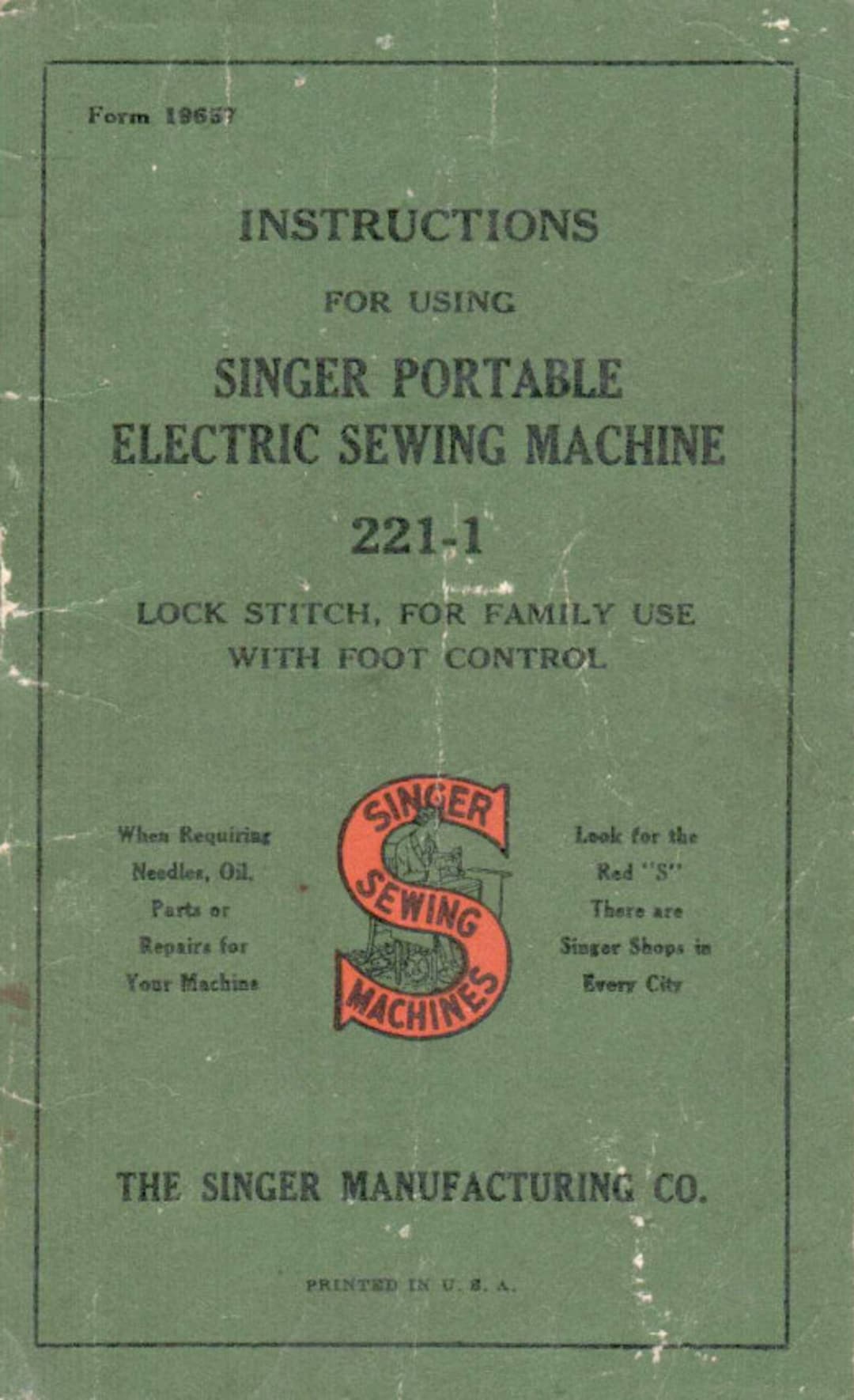 SINGER 221-1 Featherweight. Digital Manual - Etsy