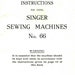 Singer 66 Year 1929 Digital Manual - Etsy