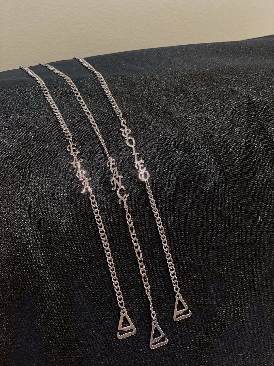 Detachable/custom Rhinestone Name Plate Bra Straps Style001/ - Etsy