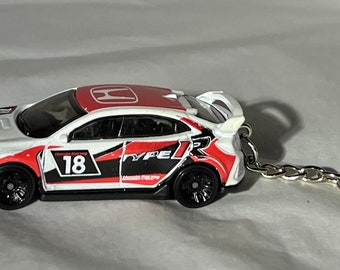 Hot Wheels Honda Civic Type R Keychain - Etsy