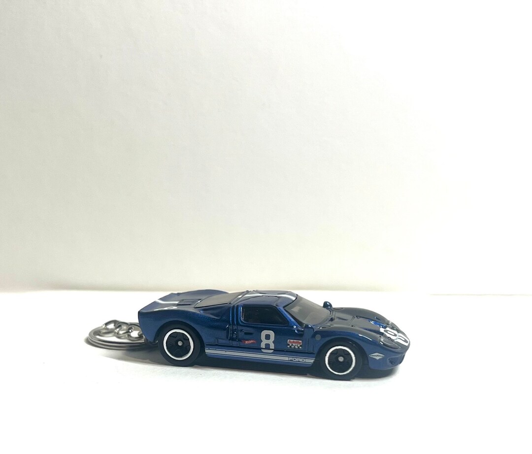 Hot Wheels Ford GT40 (blue/blk#8) Keychain - Etsy