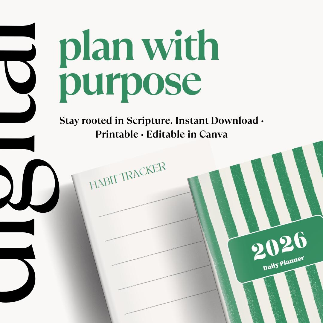 2026 Daily Planner Printable | Christian Planner | Scripture Monthly ...
