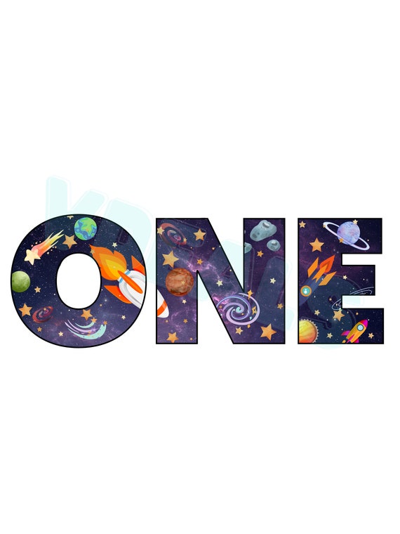 Space Theme First Birthday PNG Outer Space 1st Birthday PNG - Etsy