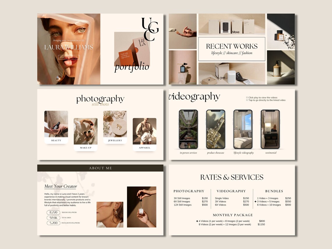 UGC Portfolio UGC Website Template UGC Creator Ugc Media Kit User ...