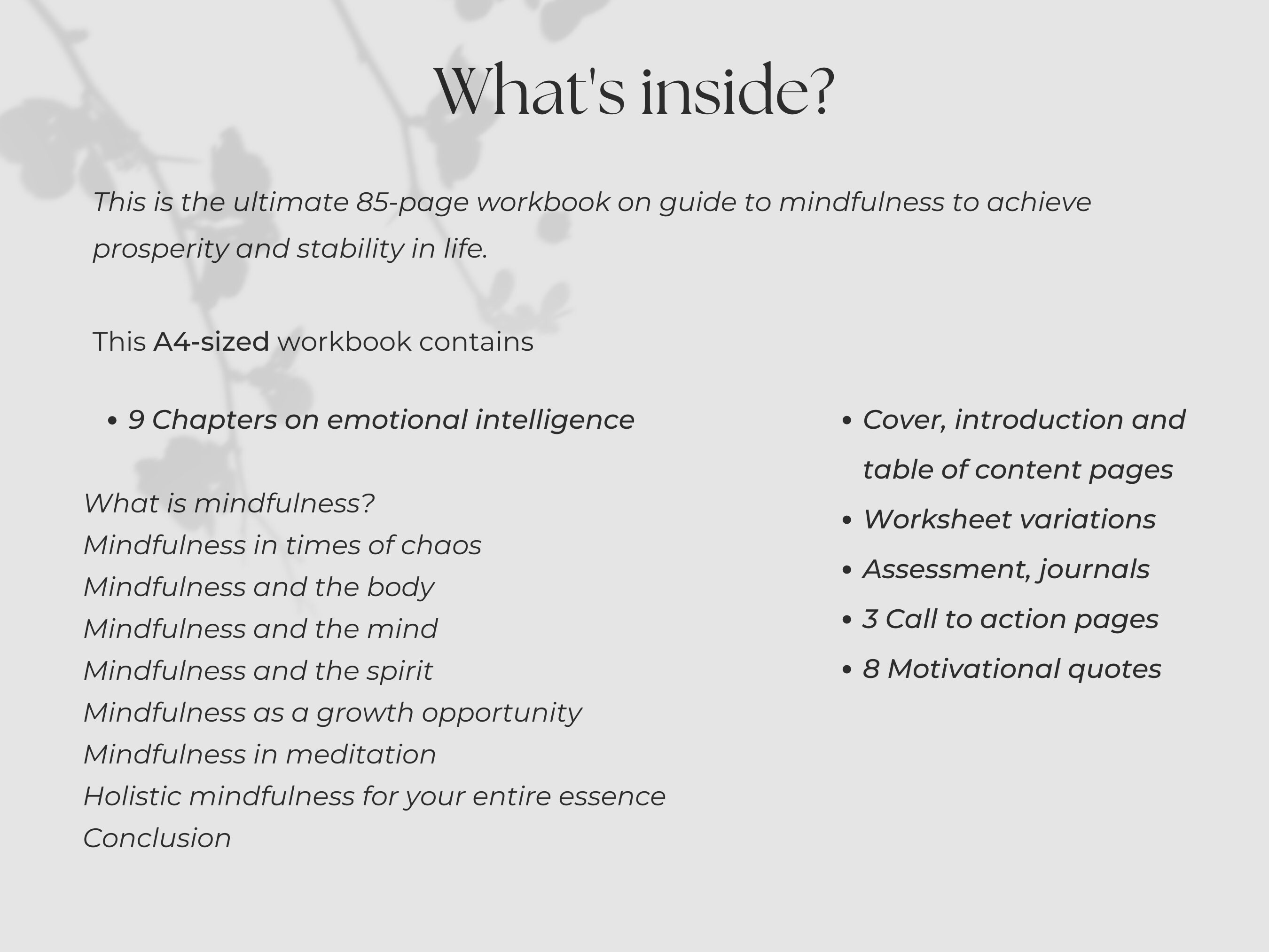 Mindfulness Coach Workbook Done for You Course Lead Magnet Ebook ...