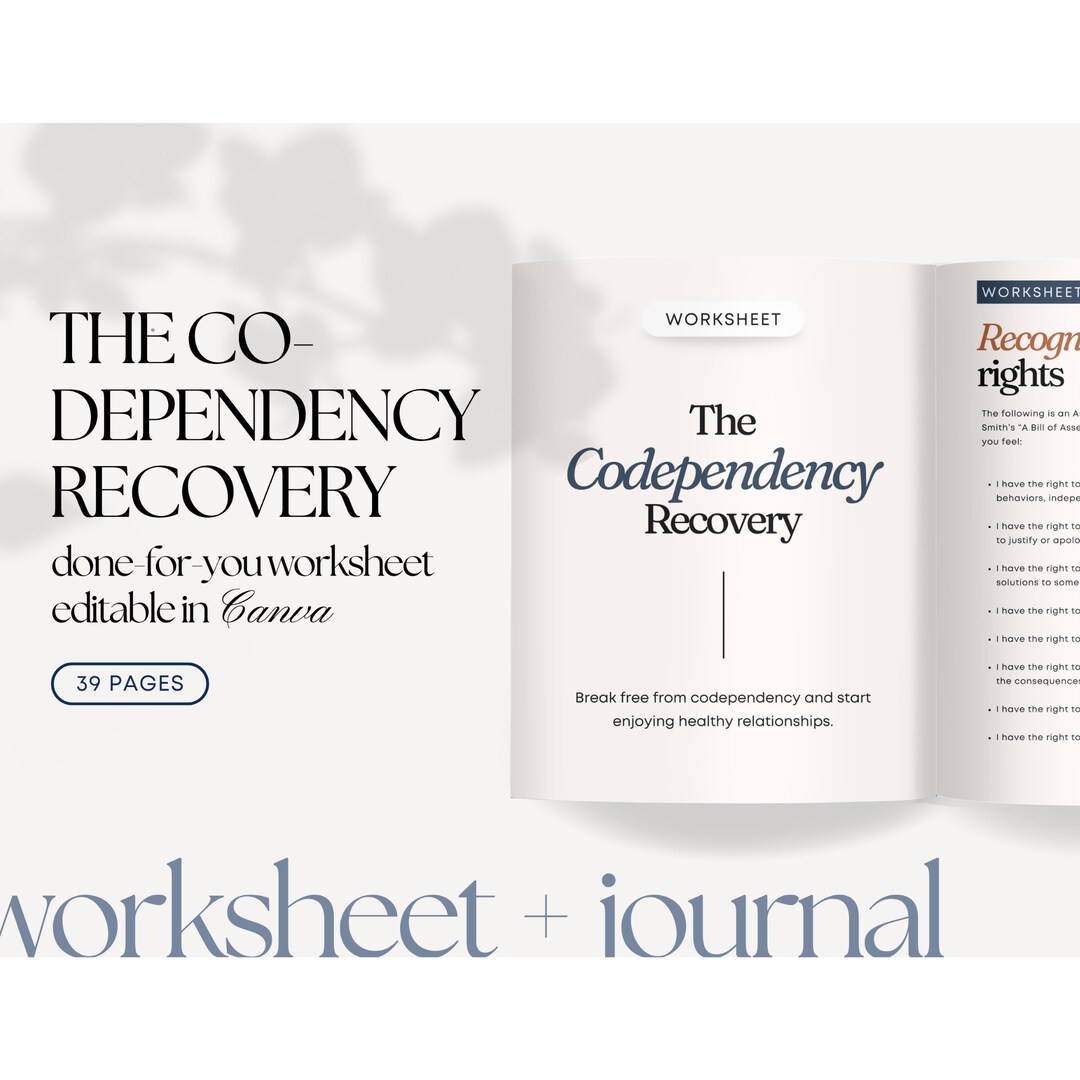 The Codependency Recovery Worksheet | Healthy Boundaries Workbook ...