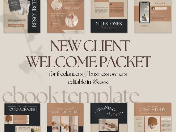 Client Welcome Packet Template Canva Welcome Packet Client - Etsy