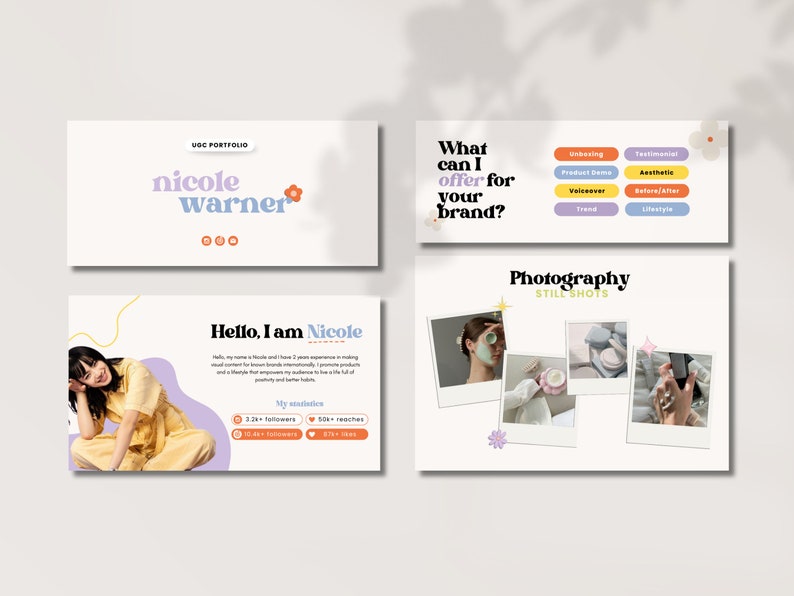 UGC Portfolio Canva Website Template | Content Creator Media Kit ...