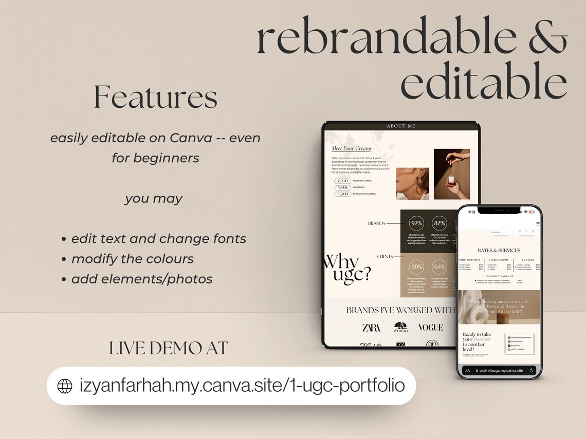 UGC Portfolio UGC Website Template UGC Creator Ugc Media Kit User ...