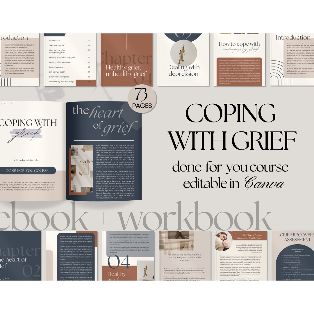 Coping With Grief Coach Workbook | Done for You Course | Lead Magnet ...
