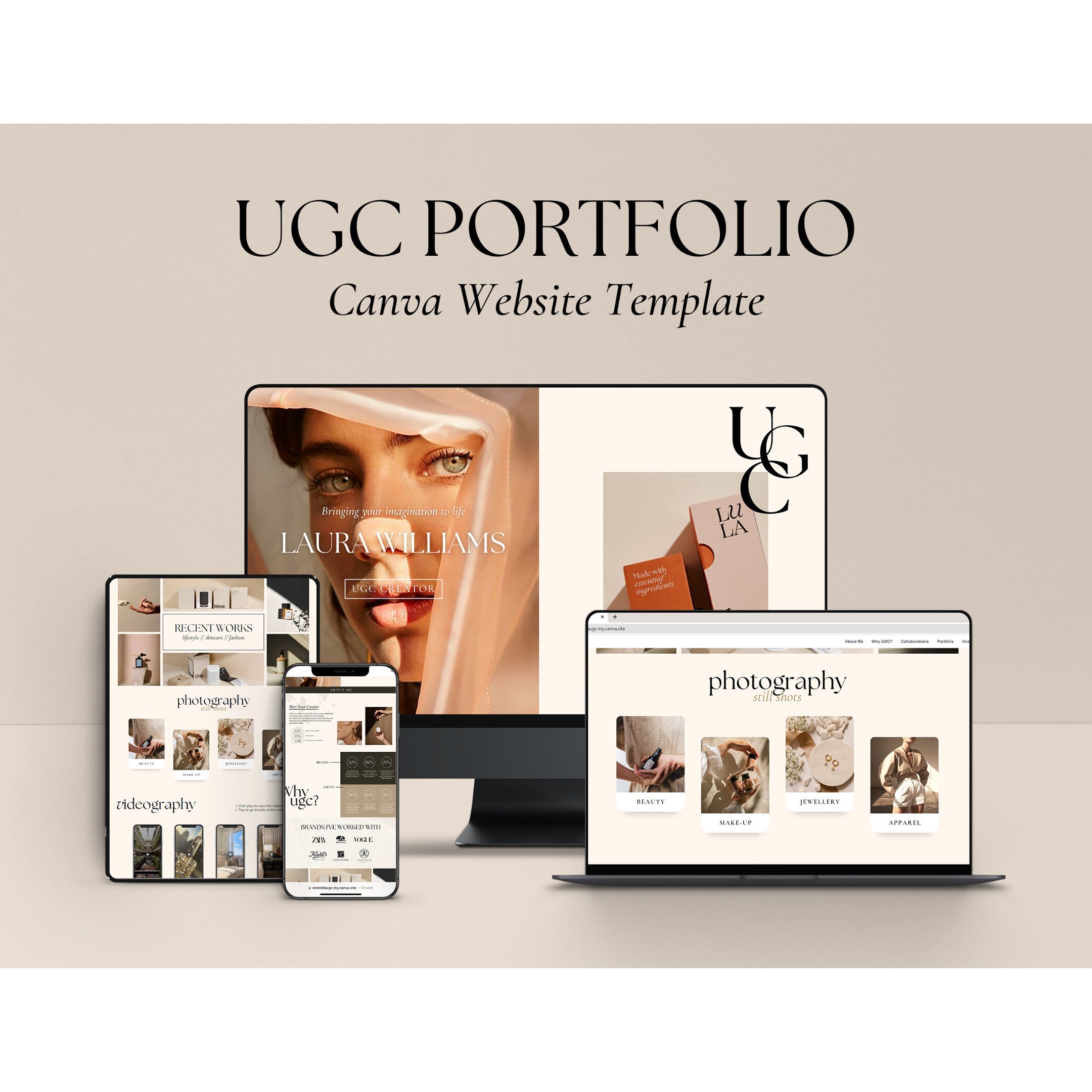 UGC Portfolio | UGC Website Template | UGC Creator | Ugc Media Kit ...