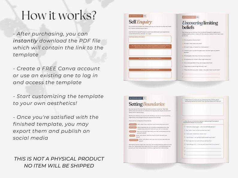 The Codependency Recovery Worksheet | Healthy Boundaries Workbook ...