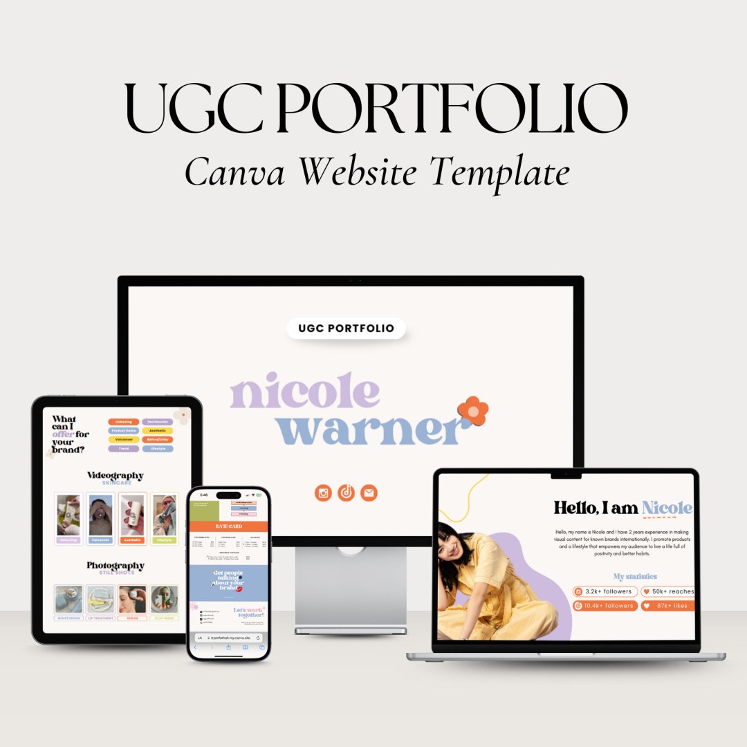 UGC Portfolio | UGC Website Template | UGC Creator | Ugc Media Kit ...