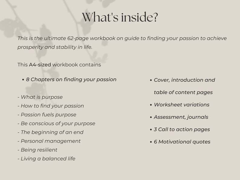 Discover Your Passion Coach Workbook Done for You Course - Etsy