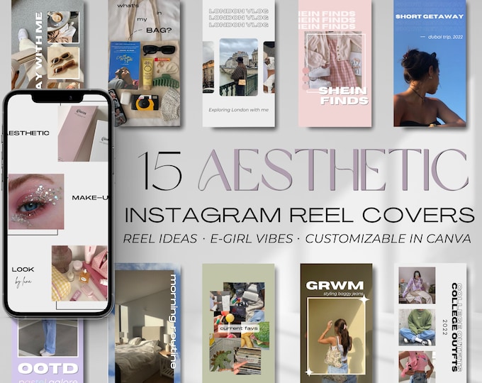 Instagram Reel Templates | Minimal IG Reel Cover Template | Modern IG ...