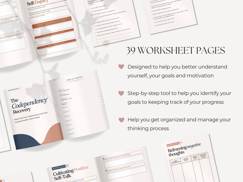 The Codependency Recovery Worksheet | Healthy Boundaries Workbook | Boundaries Journal | Lead ...