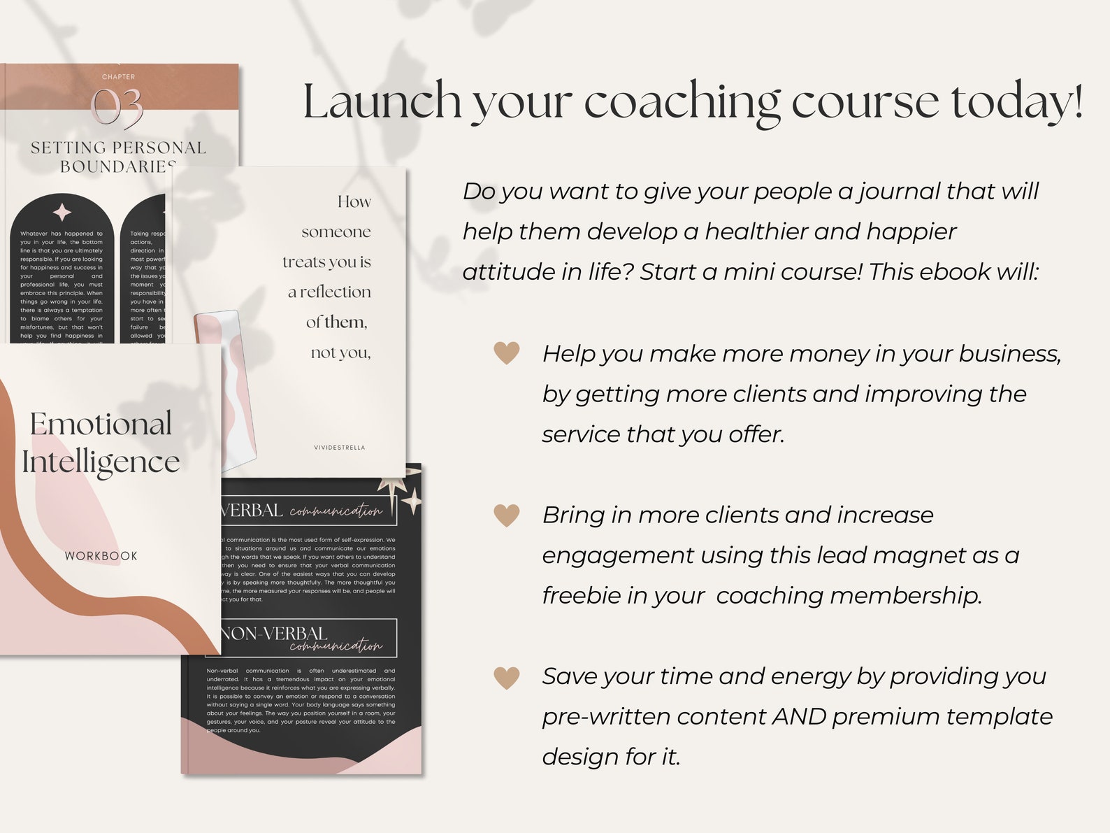 Emotional Intelligence Coach Workbook | Done for You Course | Lead ...