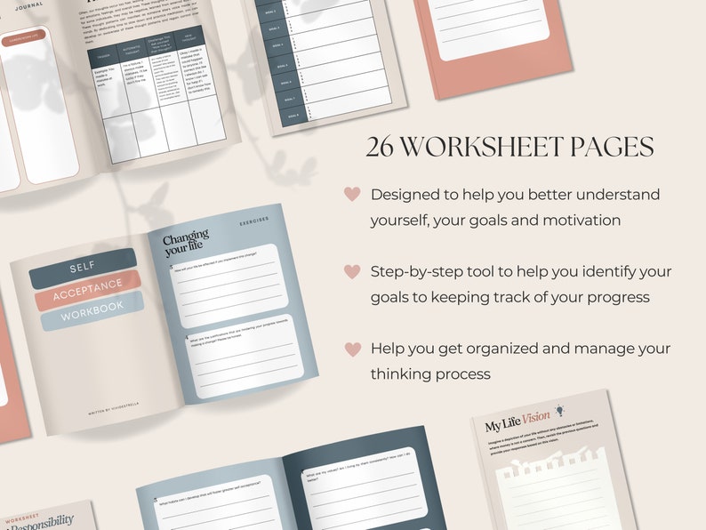 Self-acceptance Coach Workbook Done for You Course Lead Magnet Ebook ...