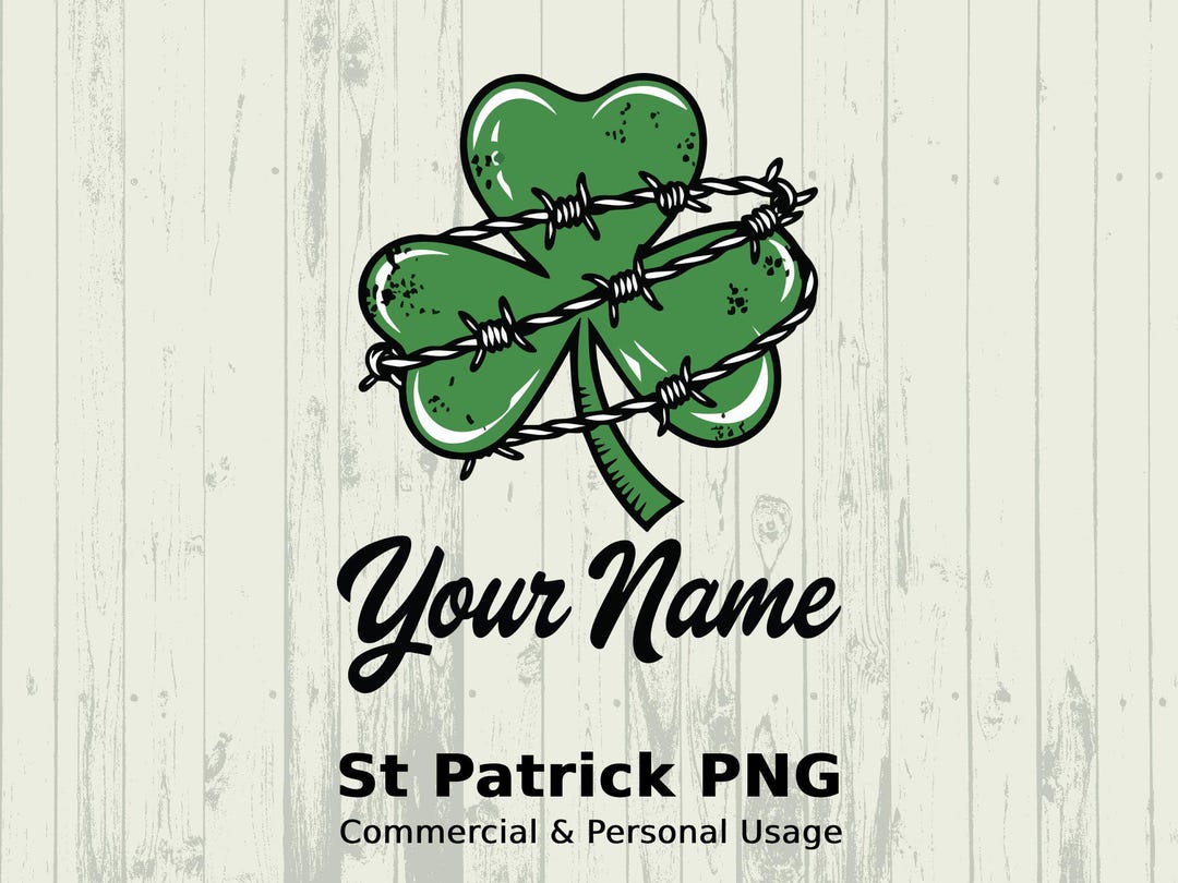 St Patrick Custom PNG Lucky Day Retro Shamrock Sublimation Design ...