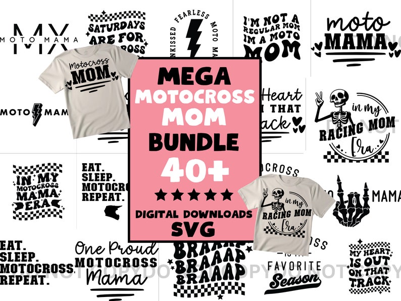 Motocross Bundle SVG Moto Mom Mama SVG Moto Mama Dirt Bike Mom Racing ...