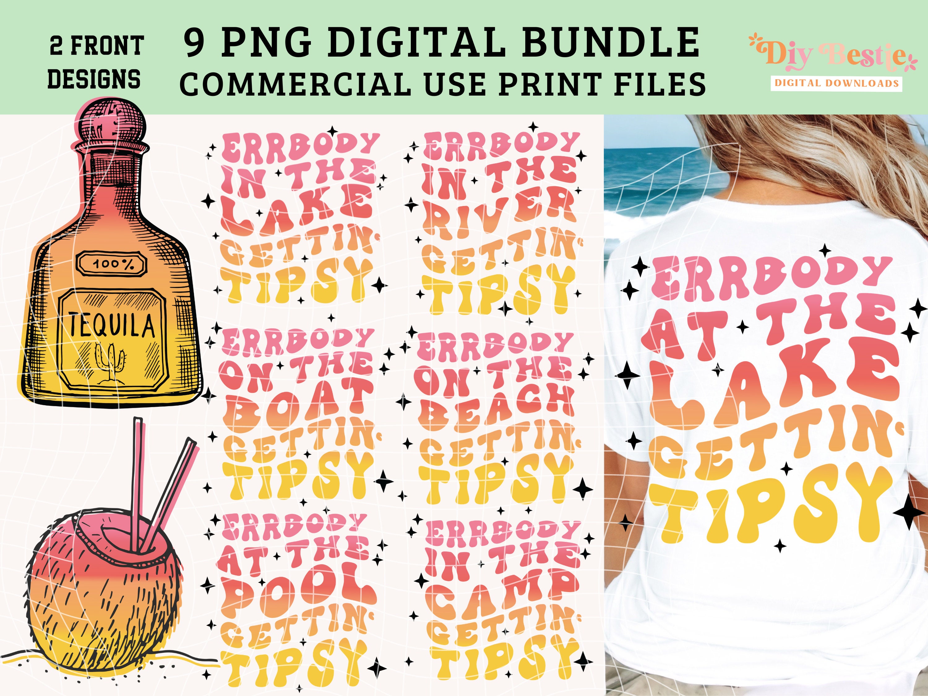 Errbody at the Lake Getting Tipsy PNG Drinking Sublimation Bundle Life ...