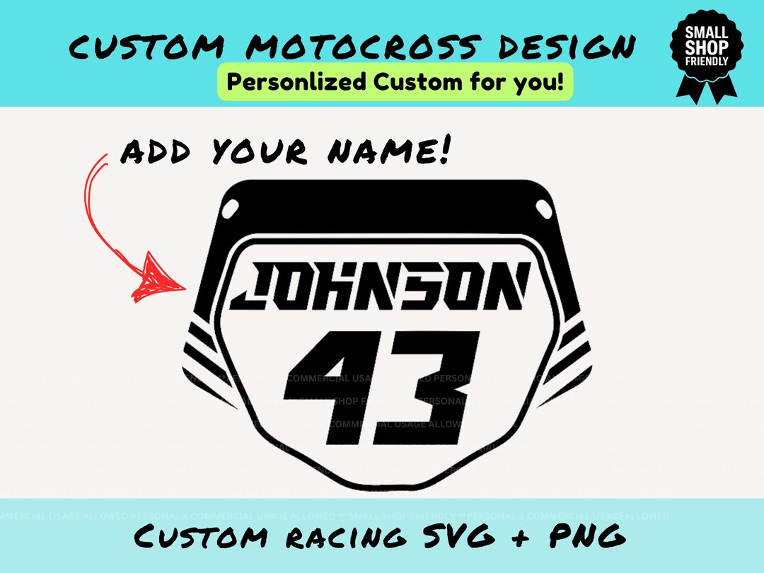 Motocross SVG PNG Custom Moto Mom Mama Plate Dirt Bike MX Number Racing ...