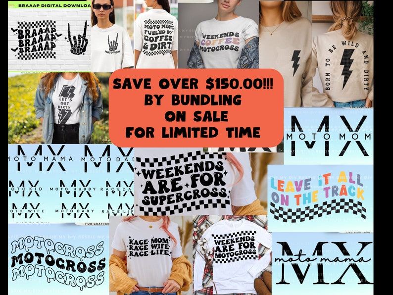Motocross Bundle SVG Moto Mama Halloween Spooky Witch Mom Dirt Bike ...