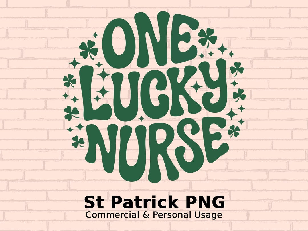 St Patrick Nurse PNG Lucky Day Retro Shamrock Sublimation Design ...