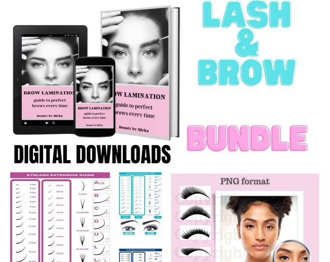 Eyelash Extension Style Guide, Lash Extension Guide, Printable, Eyelash ...