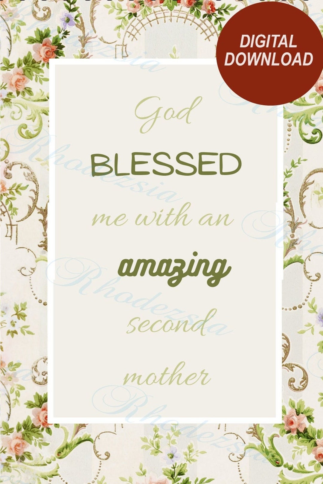 Printable Christian Mothers Day Card Blessed to Have You as a Mom ...