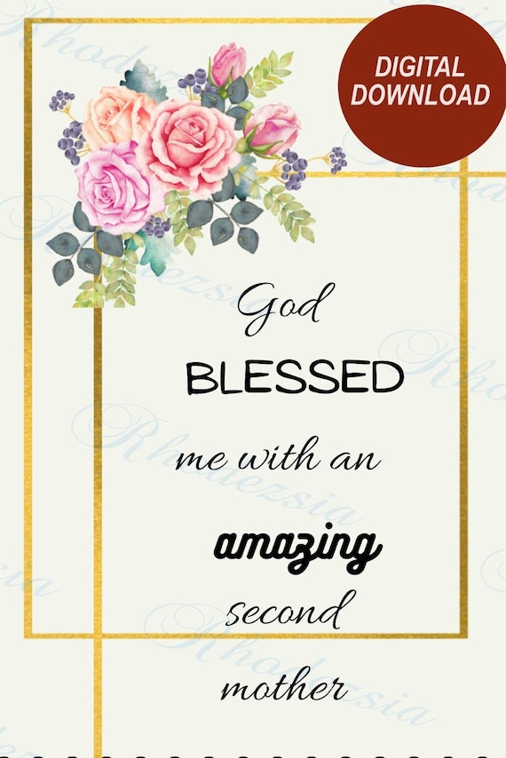 Printable Christian Mothers Day Card Blessed to Have You as - Etsy