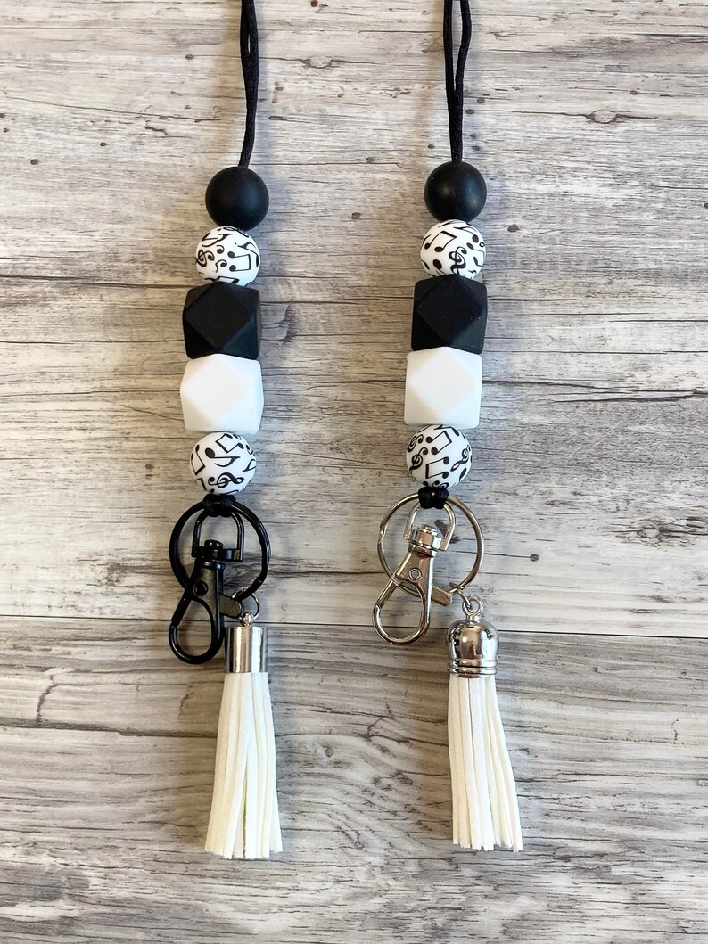 Music Note Teacher Lanyard School Office Staff. Holds Your - Etsy