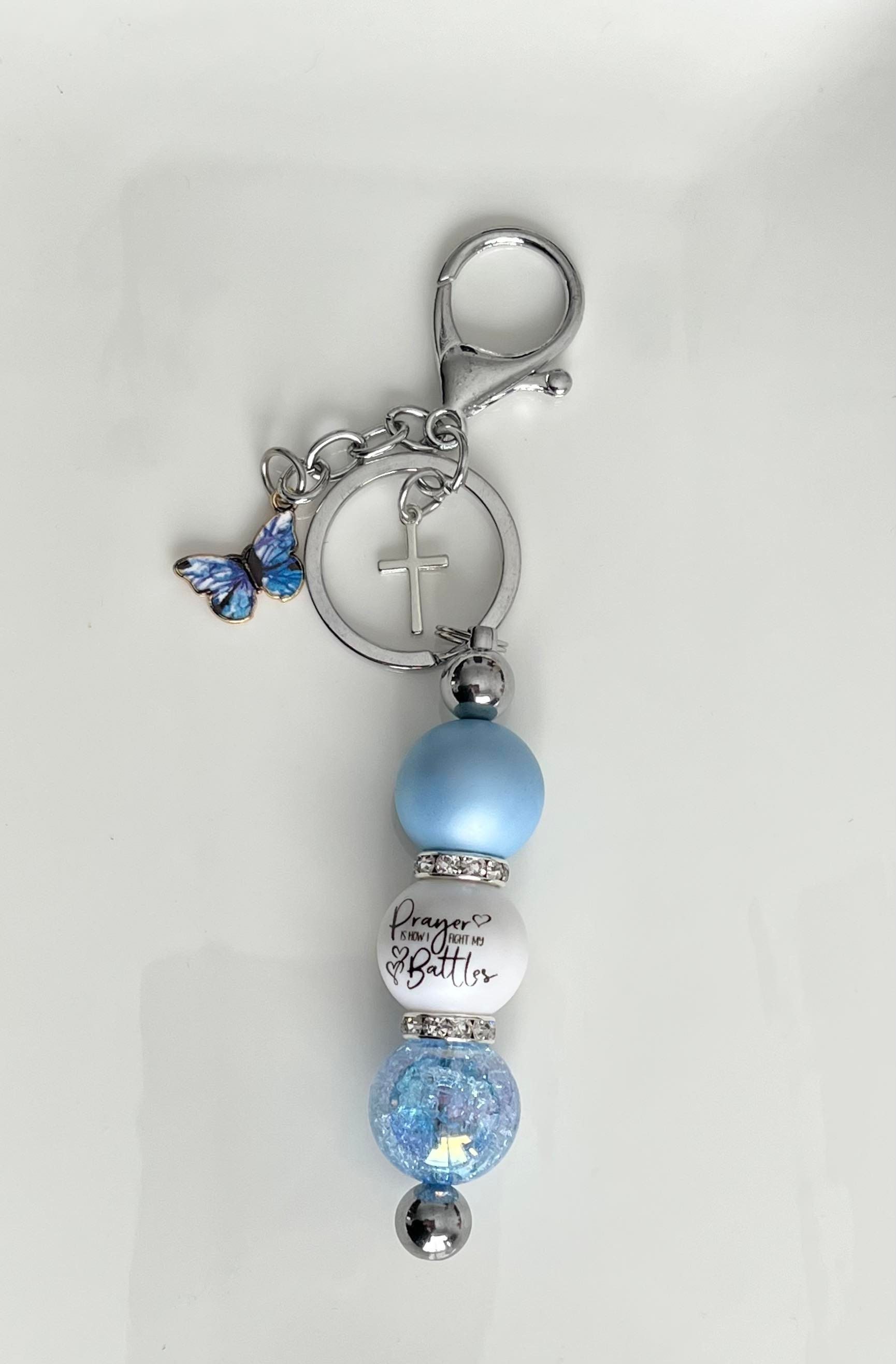 Prayer is How I Fight My Battles Keychain, Choose Colour - Etsy