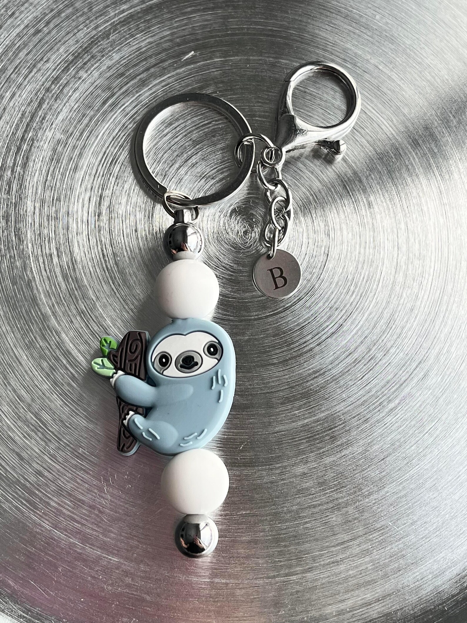 Sloth Lanyard, Keychain, Add Initial Charm of Your Choice - Etsy Canada