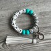 Add Name Teal and Sweater Weather Customizable Silicone Bead Wristlet ...