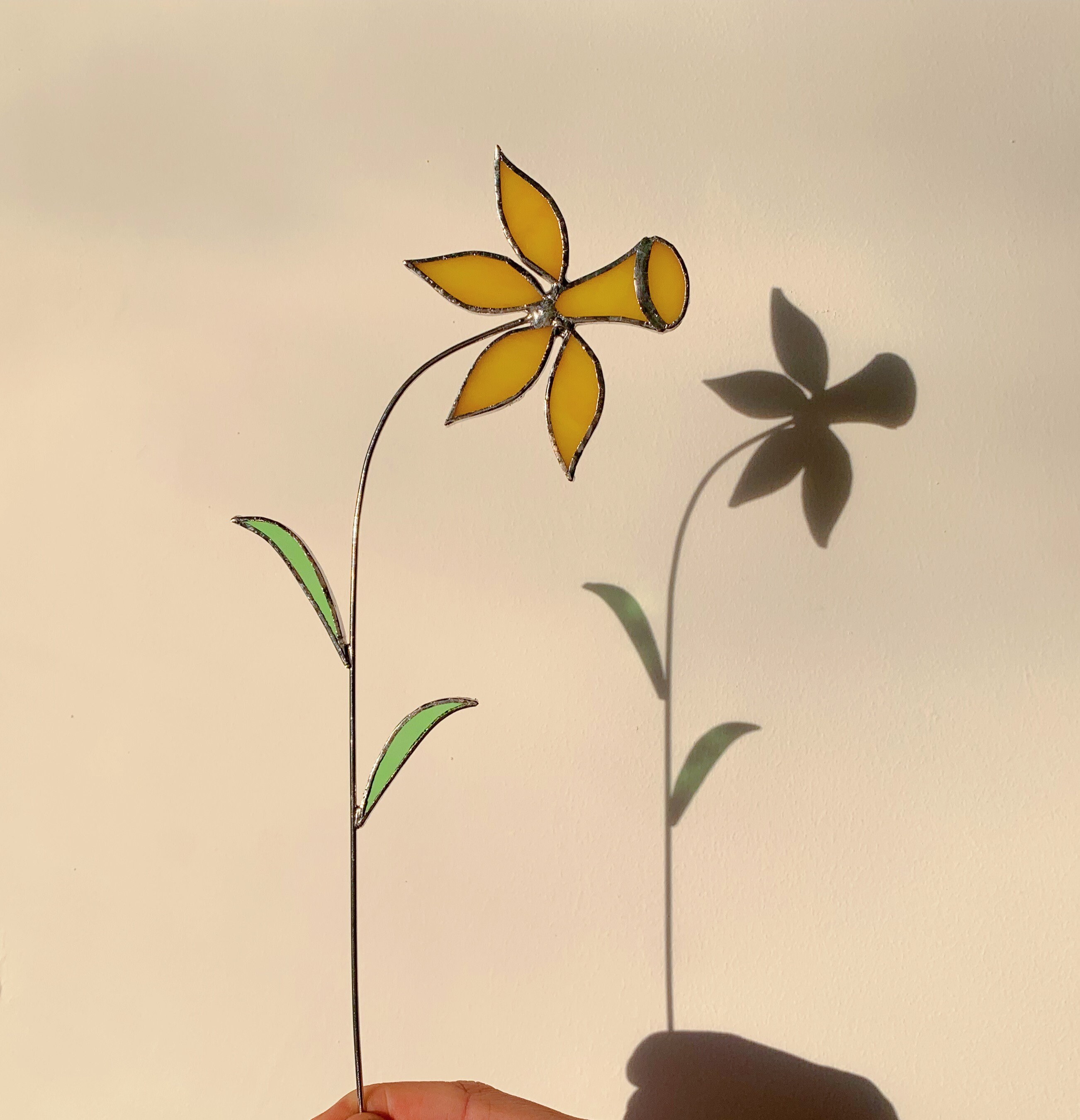 Stained Glass Daffodil - Etsy UK