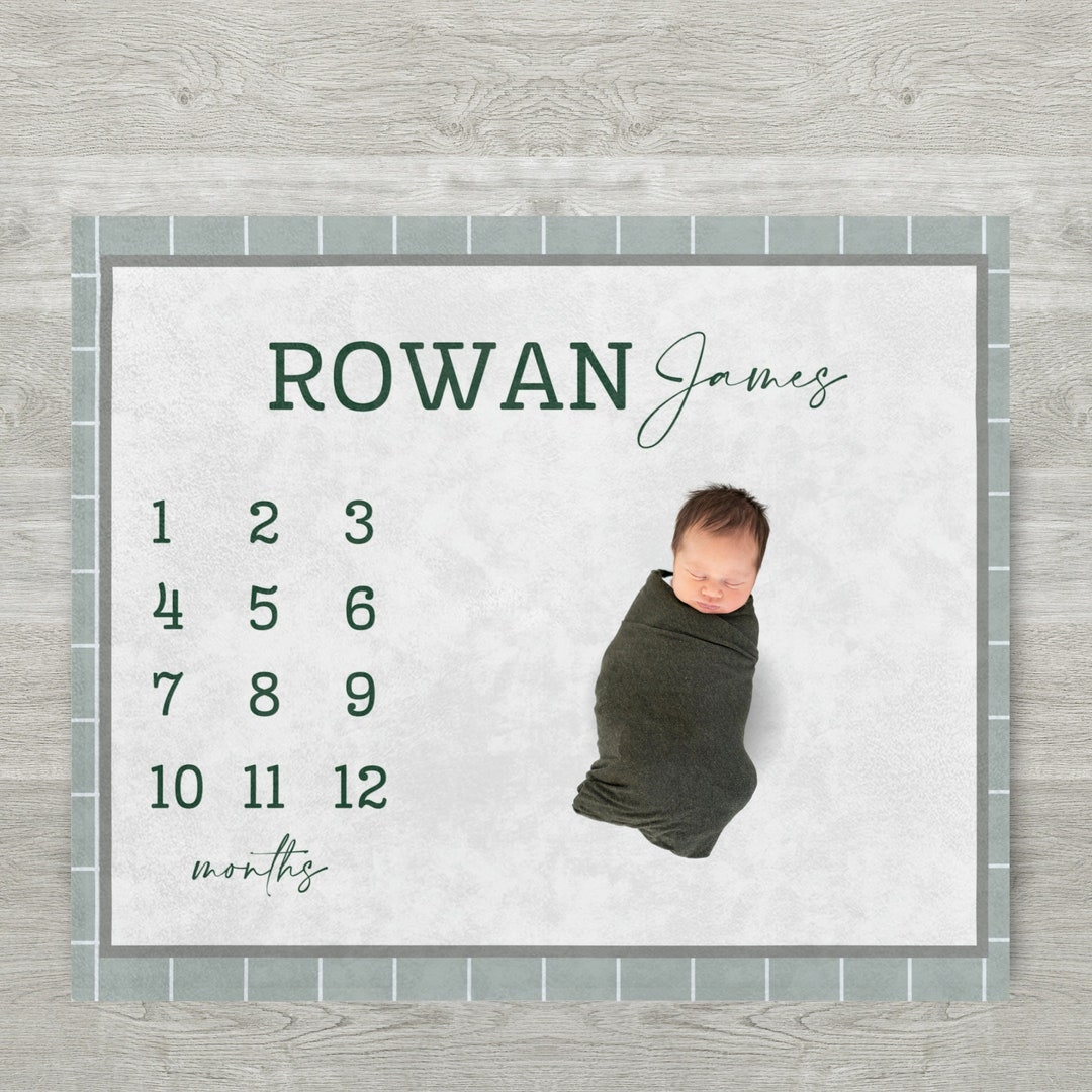 Milestone Blanket Baby Milestone Blanket Baby Monthly - Etsy