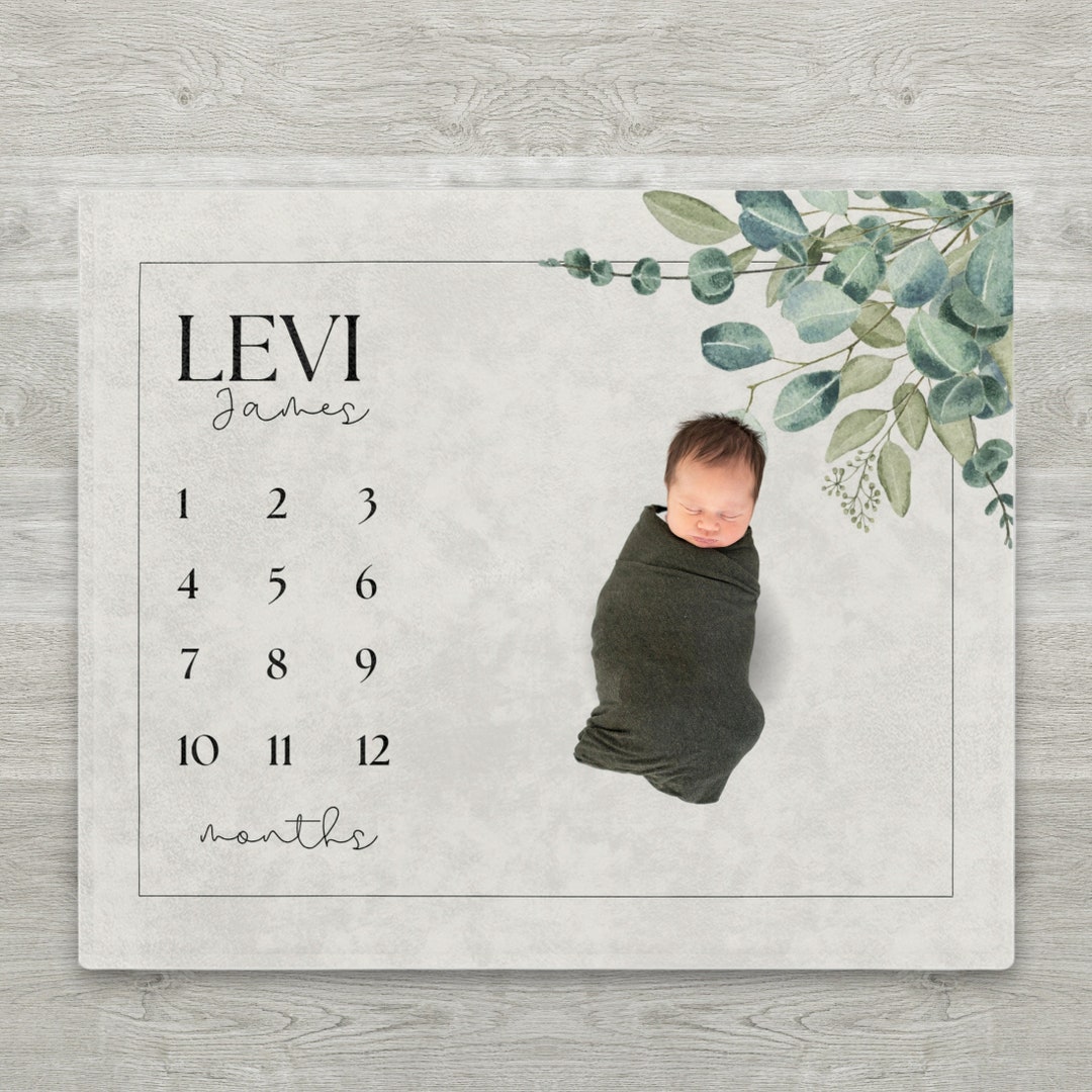 Baby Boy Milestone Blanket, Boy Milestone Blanket, Milestone Blanket ...