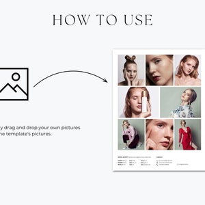 Modeling Model Comp Card / Sedcard for Castings, Compcard Sedcard for ...