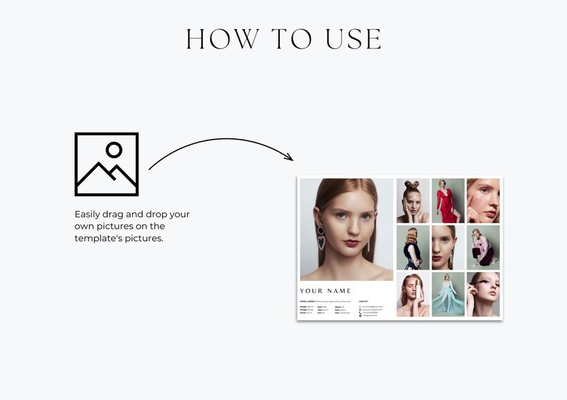 Onepager Modeling Model Comp Card / Sedcard for Castings, Compcard ...
