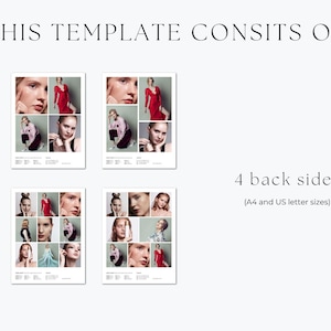 Modeling Model Comp Card / Sedcard for Castings, Compcard Sedcard for ...