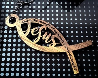 Jesus Fish Keychain - Etsy