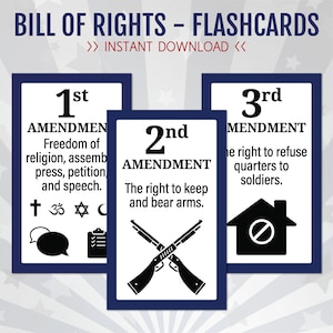 U.S. Bill of Rights, Bill of Rights Flashcards, U.S. Government ...