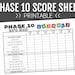 Phase 10 Score Sheet, Printable Score Sheet, Digital, Instant Download ...