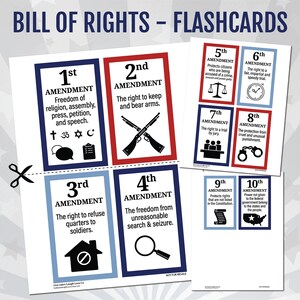 U.S. Bill of Rights, Bill of Rights Flashcards, U.S. Government ...