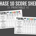 Phase 10 Score Sheet, Printable Score Sheet, Digital, Instant Download ...
